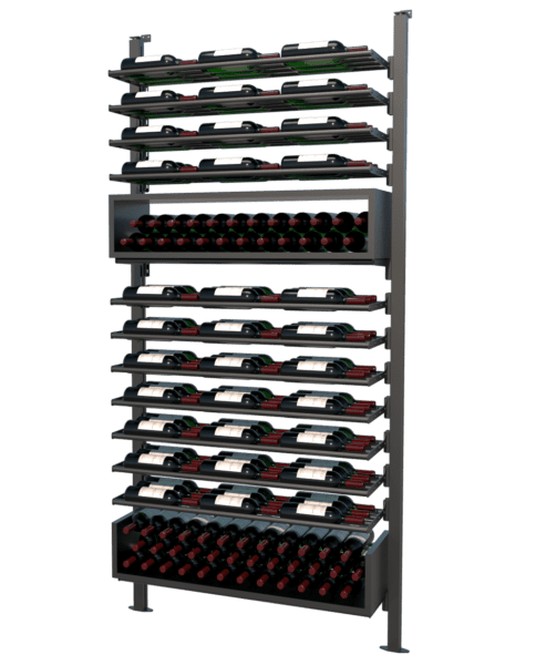 WEBKIT 14 - 160 Bottles, Modular metal wine rack- Frontenac | Wine Cave