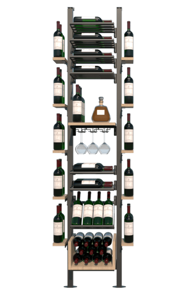 WEBKIT 15 - 66 Bottles, Modular metal wine rack- Frontenac | Wine Cave