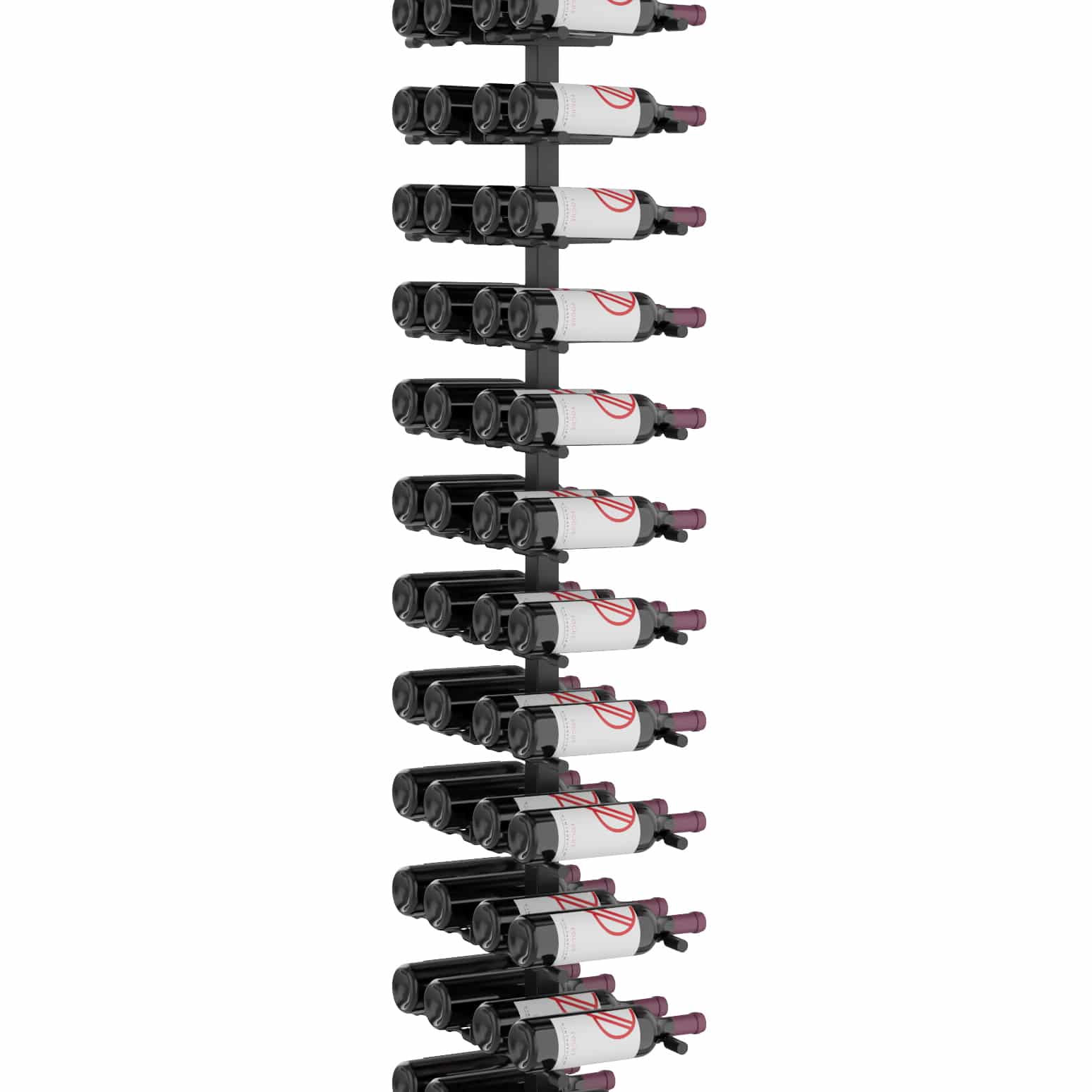 Two-Sided Label Forward Floating Wine Rack (40-80 bottles) | Wine Cave